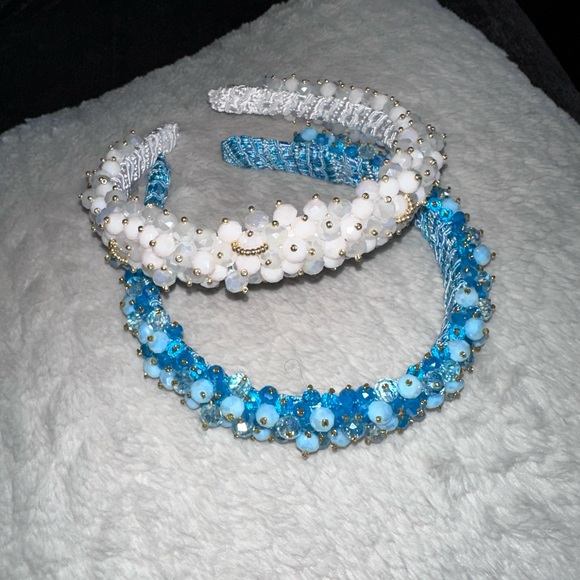 Hand Crafted | Accessories | Beaded Headband Only White | Poshmark